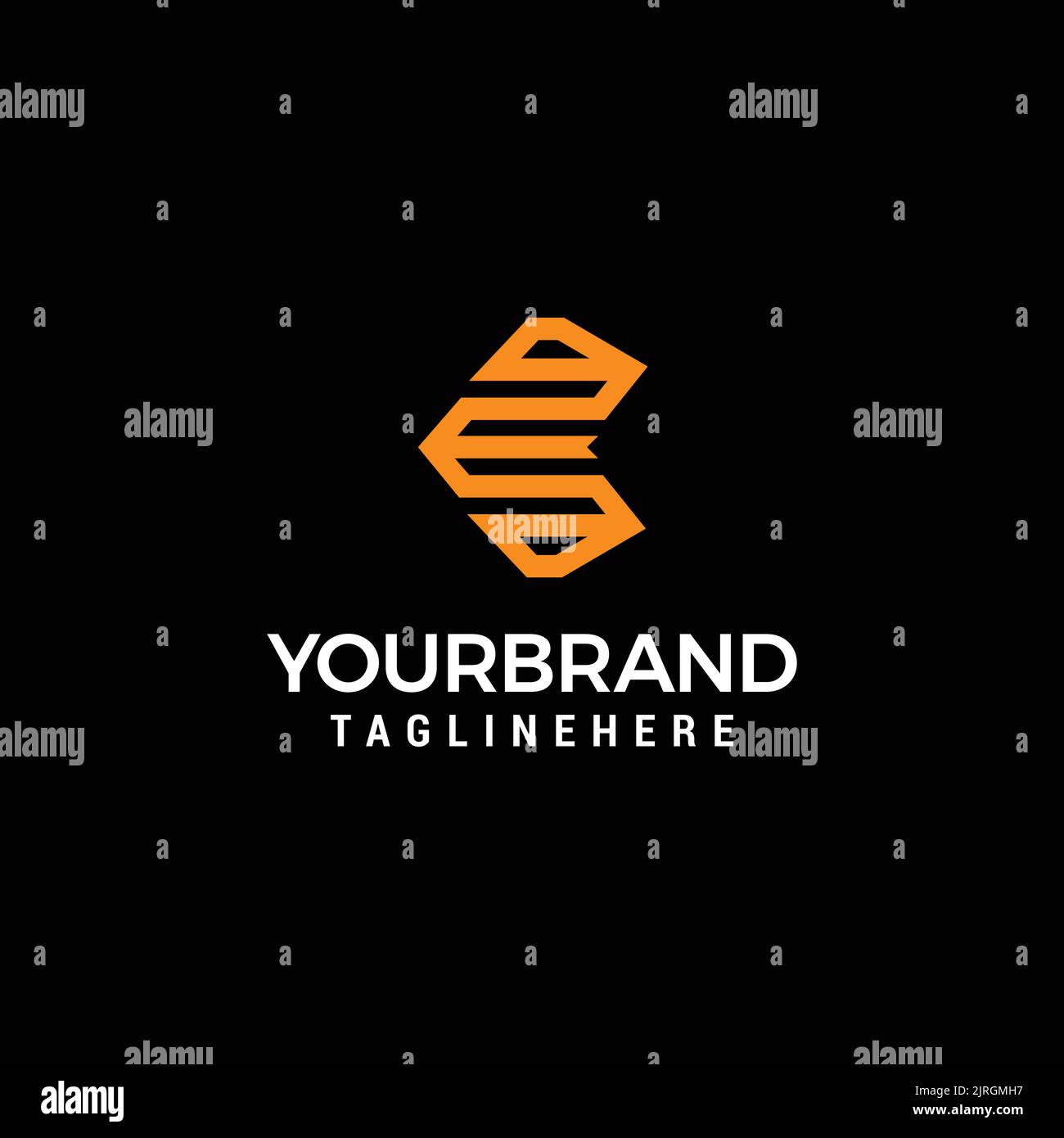 Letter E capital Logo Line Design Template Vector Stock Vector Image ...