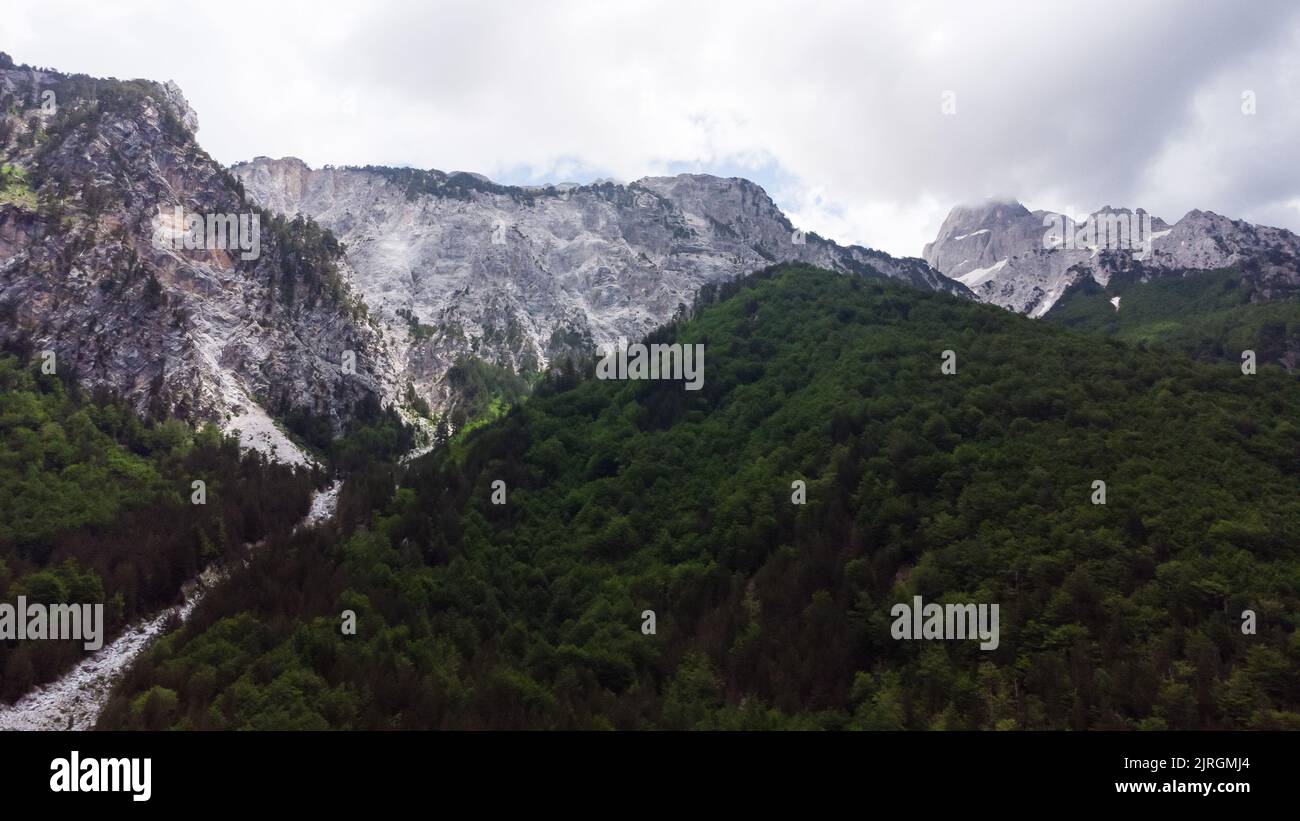 Amazing view of mountain in Albanian Alps Stock Photo - Alamy
