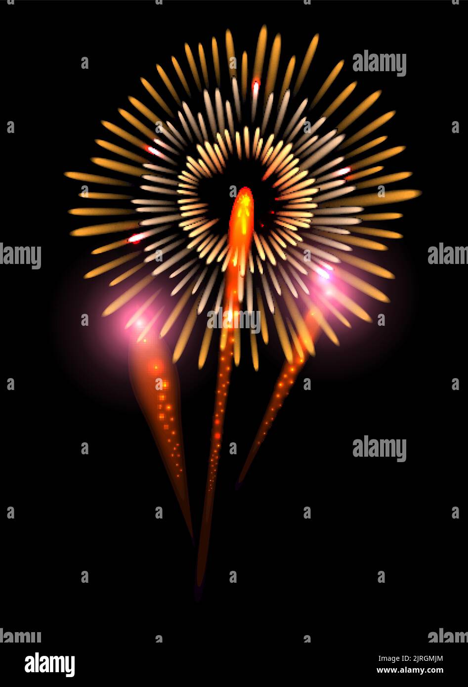 Firework light effect. Realistic party celebration show Stock Vector Image & Art - Alamy