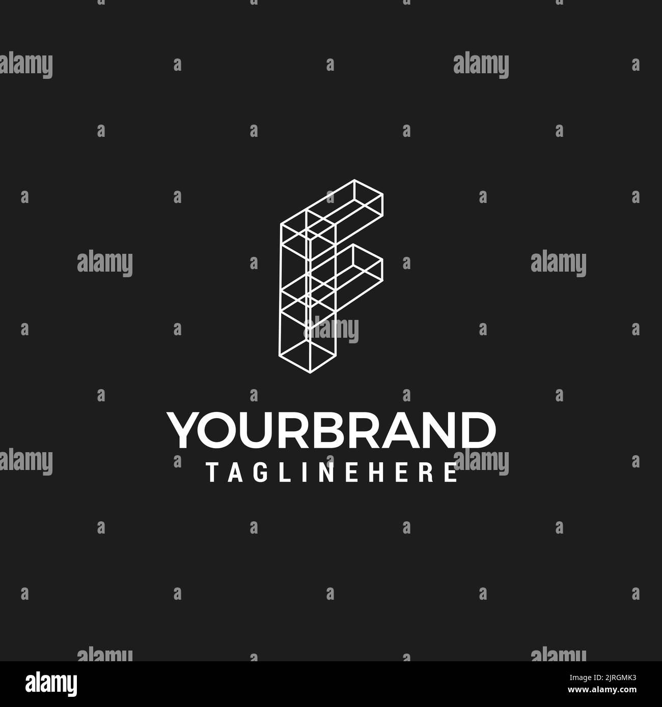 Vector Illustration of simple and modern F Letter company logo line ...