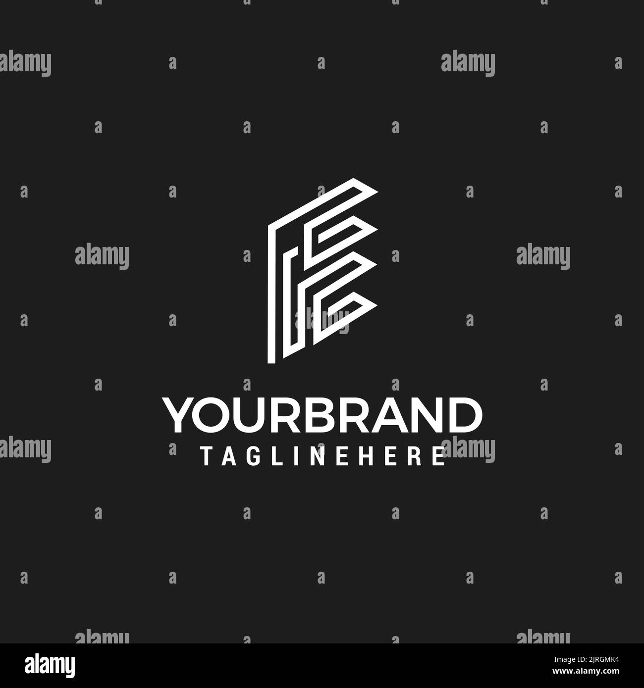 Alphabet letters Initials Monogram FE EF F and E Logo Line Design ...