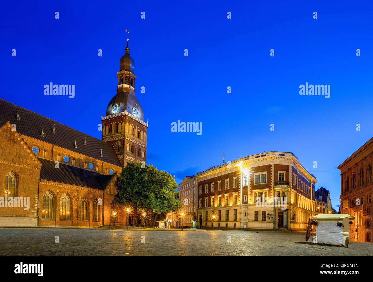 Riga Cathedral (Rigas Doms, Riga Dom) in Riga, sunset time - fantastic ...