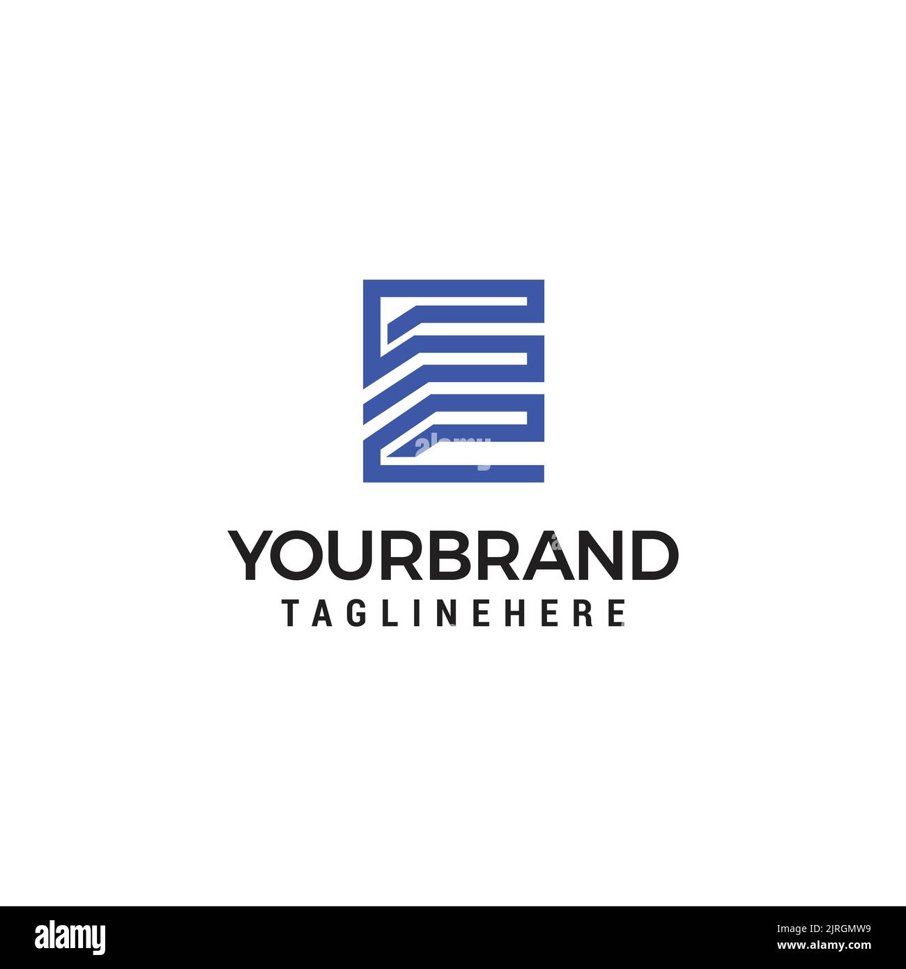 creative minimal e letter logo design vector template Stock Vector ...