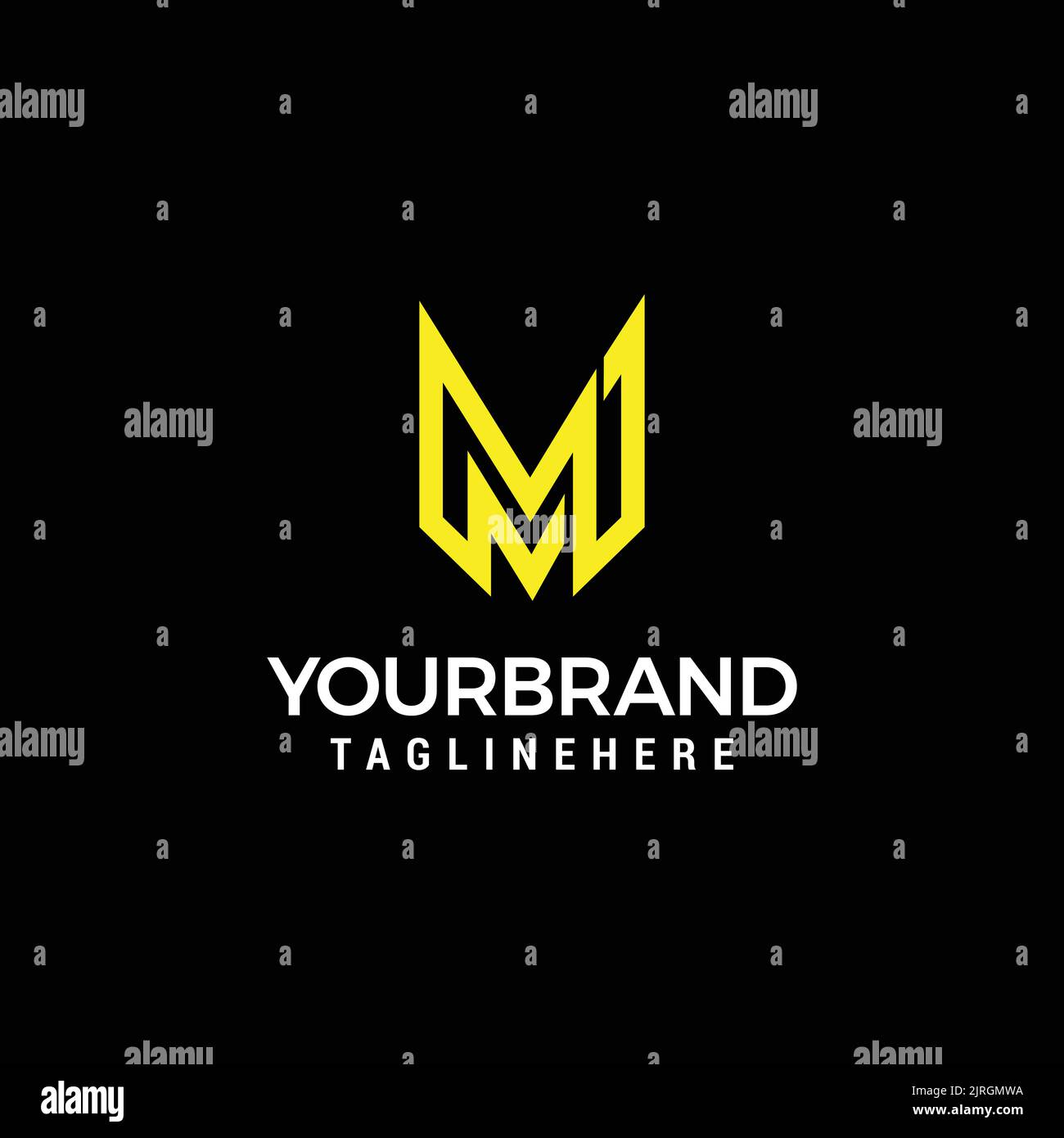 Logo design letter M Abstract bold modern Vector template Stock Vector ...