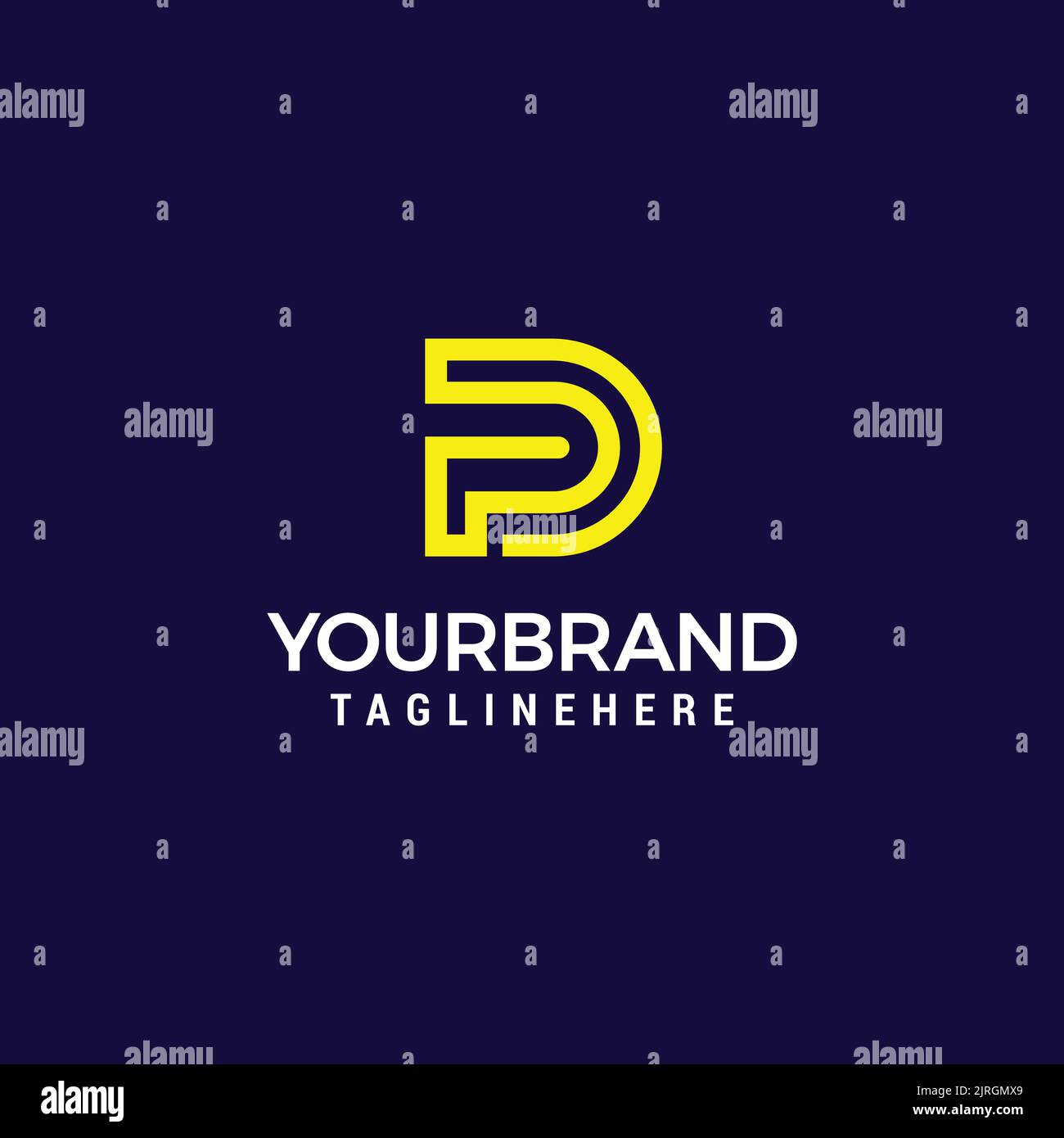 Premium vector abstract modern PD letter Logo Line Design Template ...
