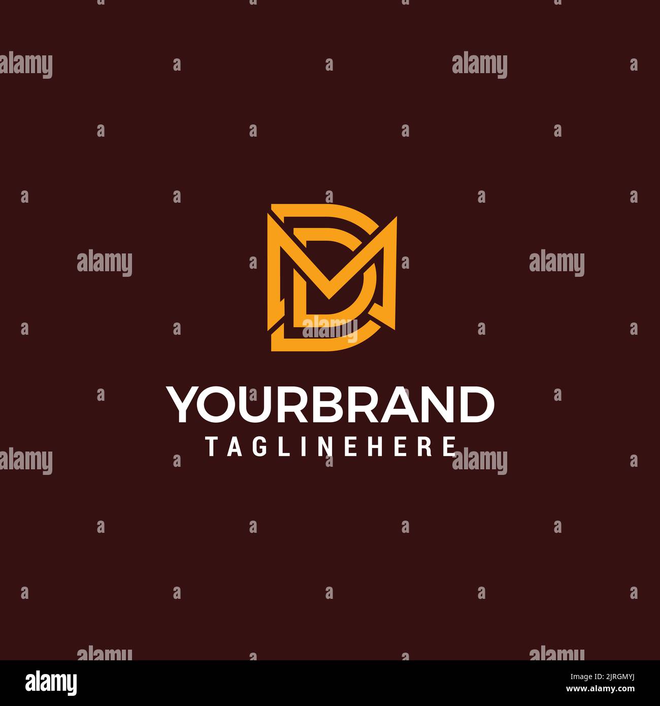 letter md simple Logo Line Design Template Vector Stock Vector Image & Art - Alamy