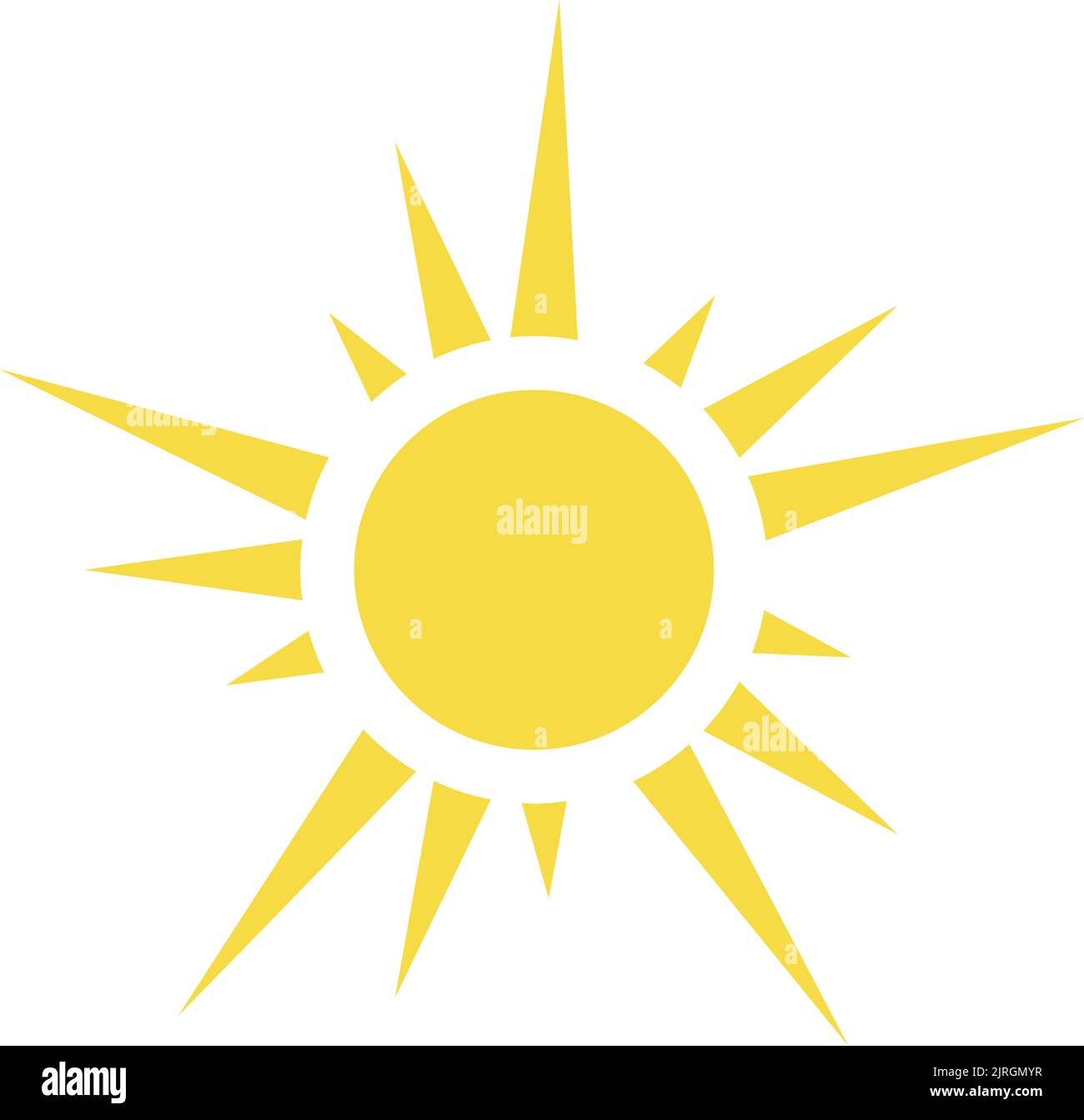 Sun icon. Yellow sunshine symbol. Weather sign Stock Vector Image & Art ...