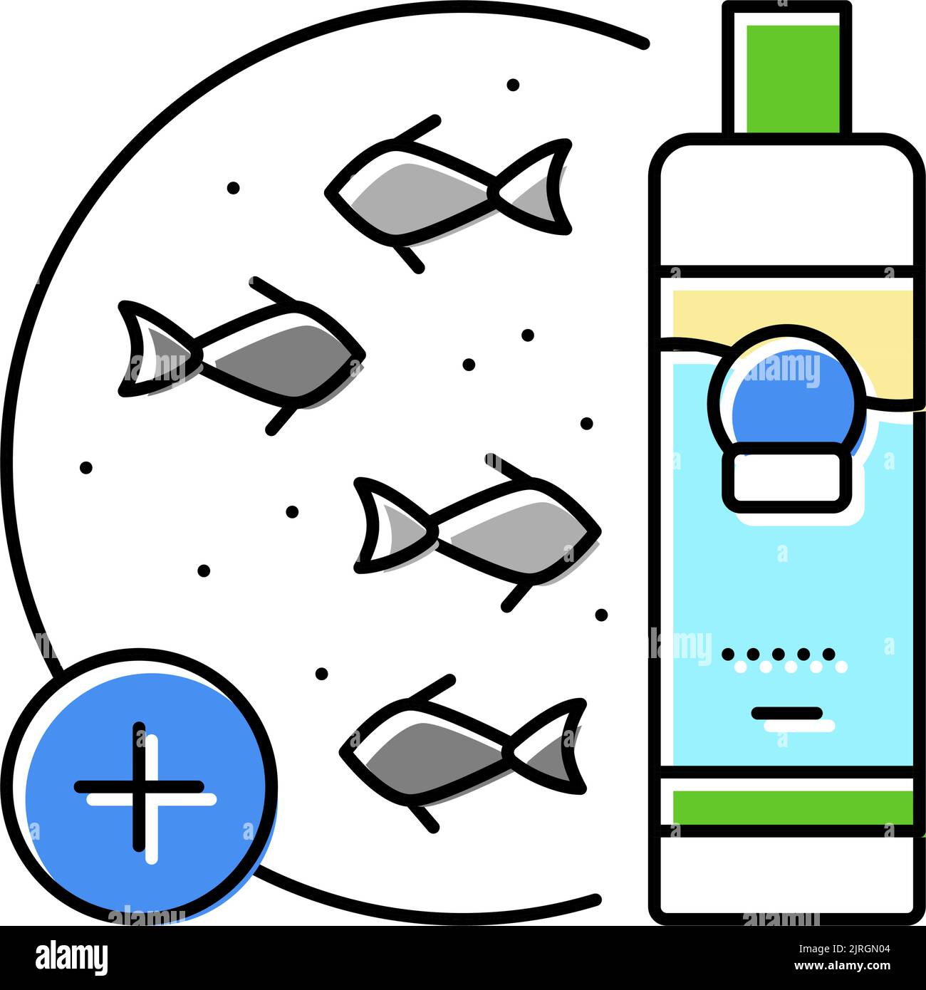 medication aquarium fish color icon vector illustration Stock Vector ...