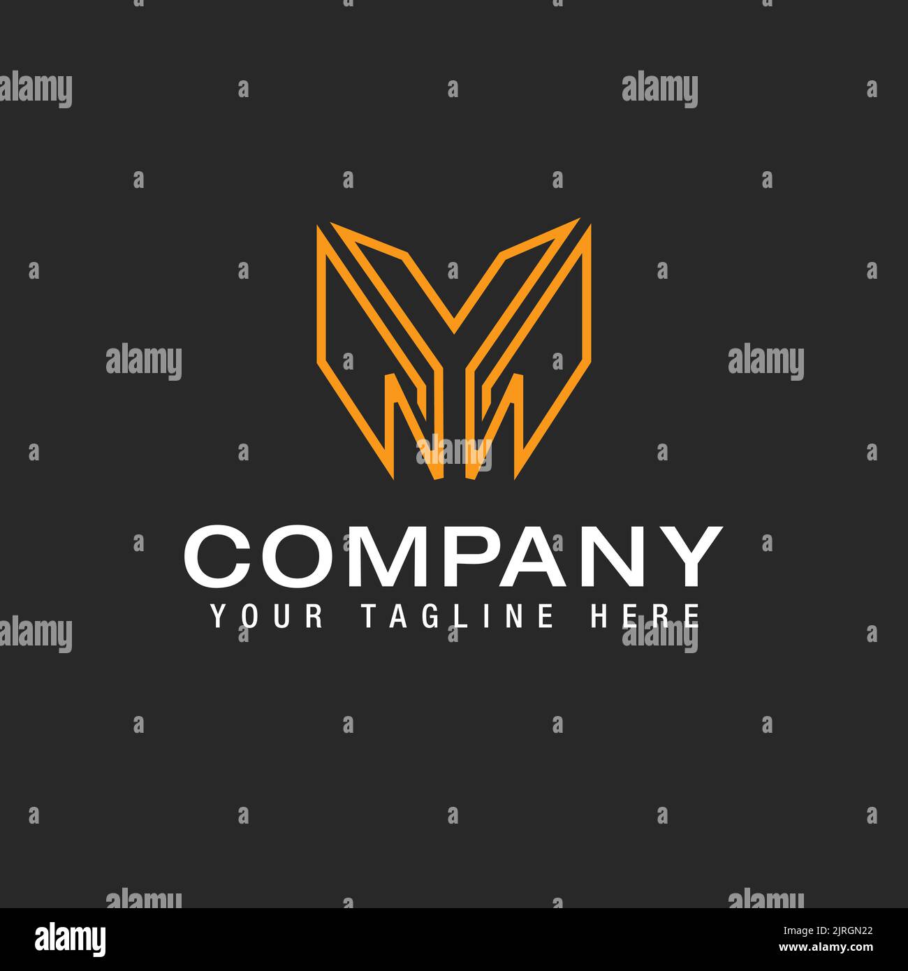 Initials alphabet letters MY or YM monogram Logo Line Design Template Vector Stock Vector Image ...