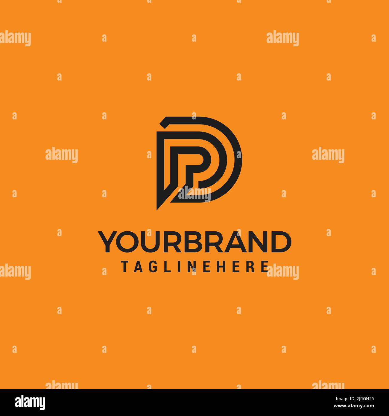 square Initial PD letter logo design simple and elegant P and D ...