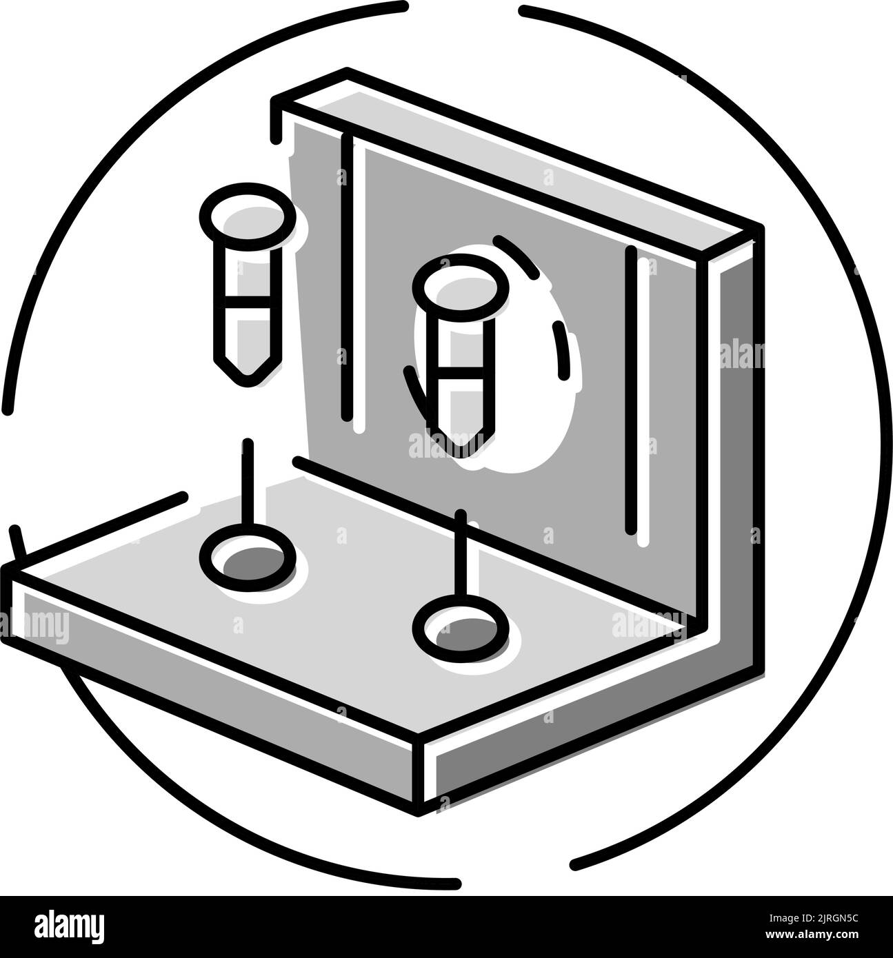 insert bolt assembly furniture color icon vector illustration Stock ...