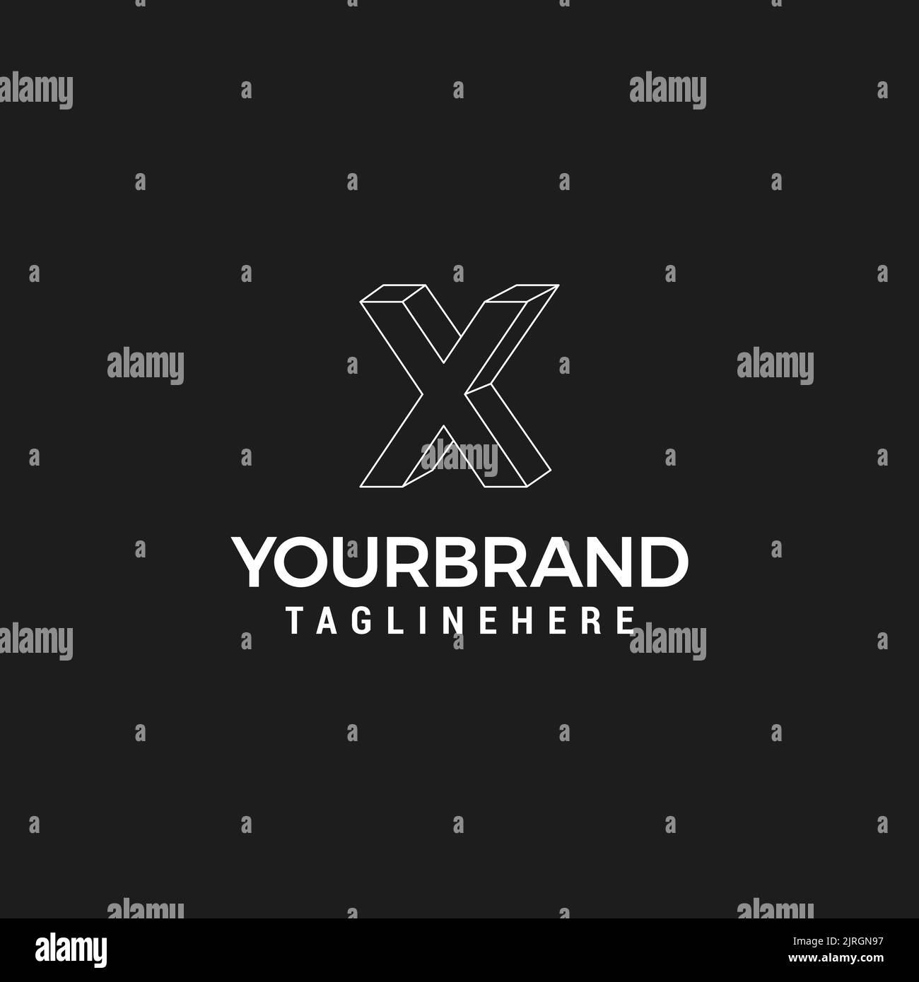 initial architecture letter X Logo Line Design Template Vector Stock ...