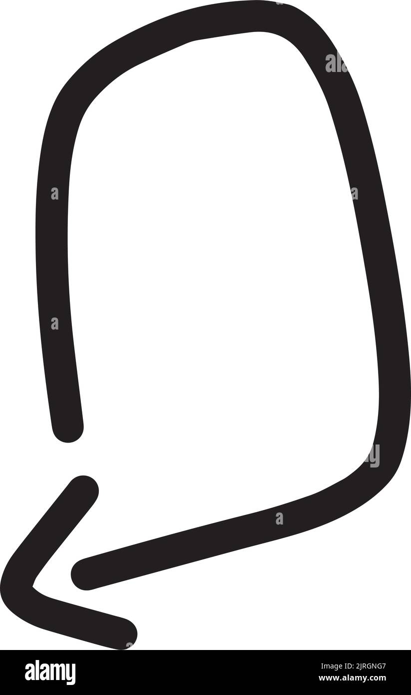 Arrow symbol hand drawn icon vector for web and application in a flat ...