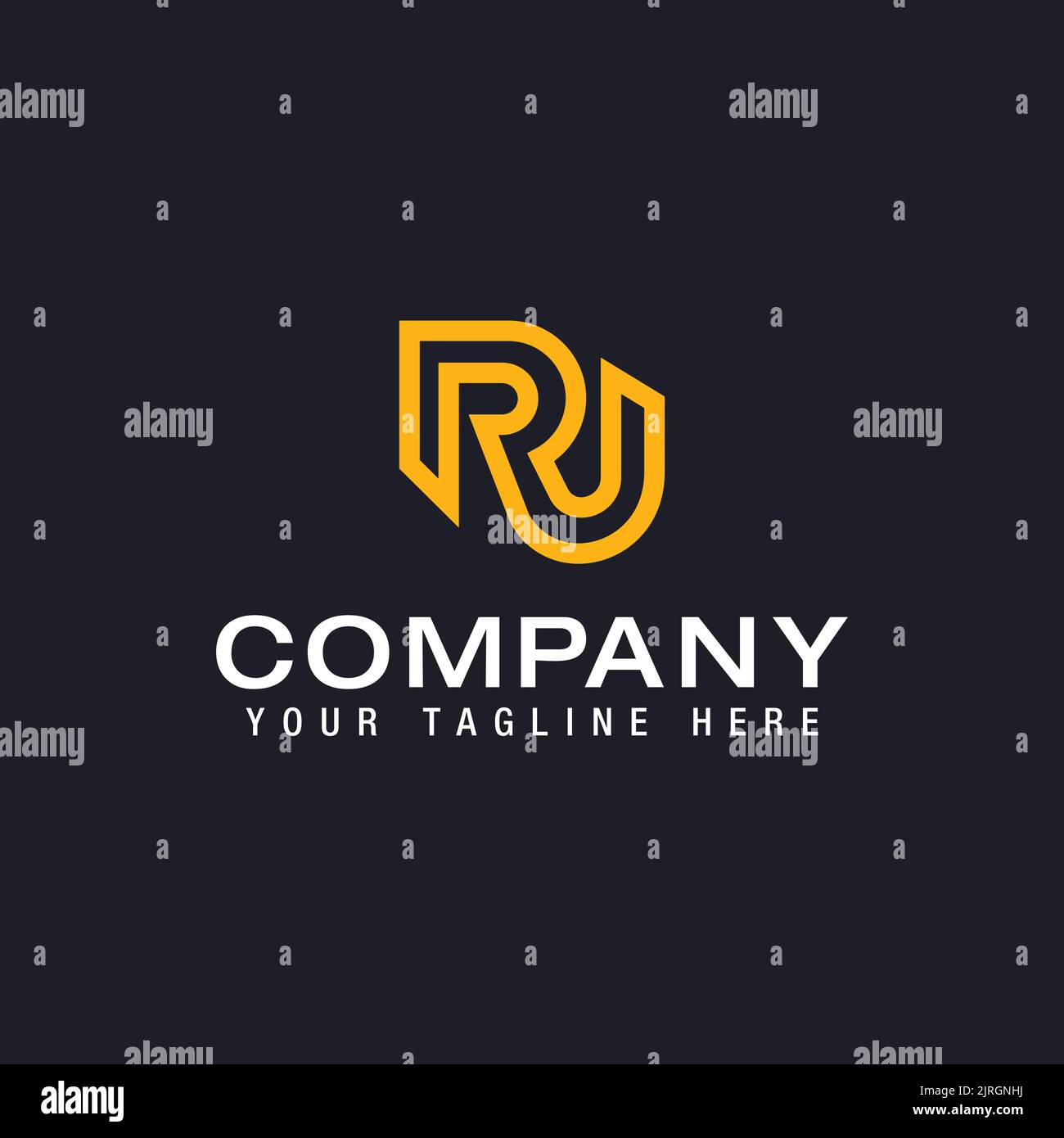 RJ letter logo design on luxury background JR monogram initials letter ...