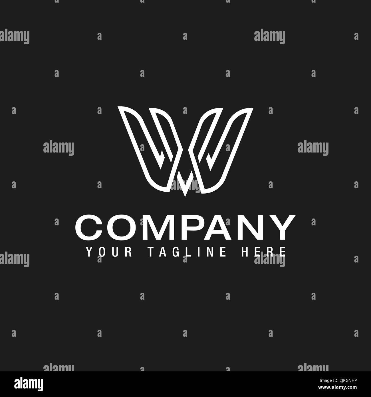 Initial linked letter VW logo design Modern letter VW logo design ...
