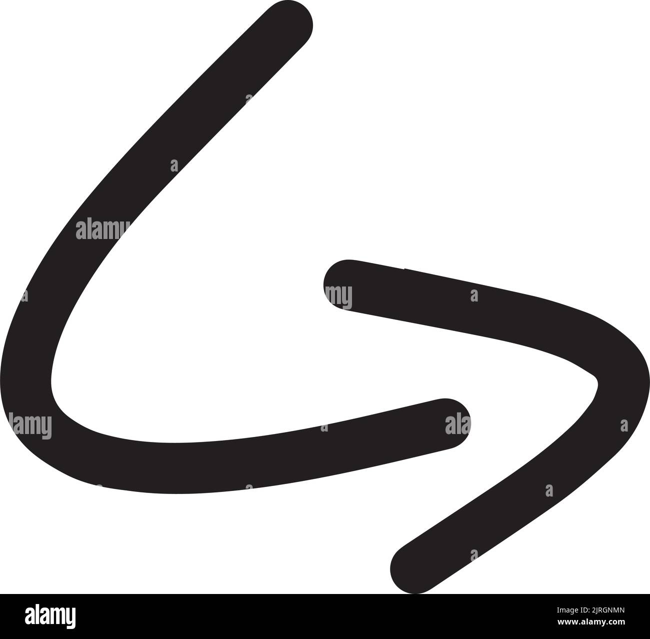 Arrow symbol hand drawn icon vector for web and application in a flat ...