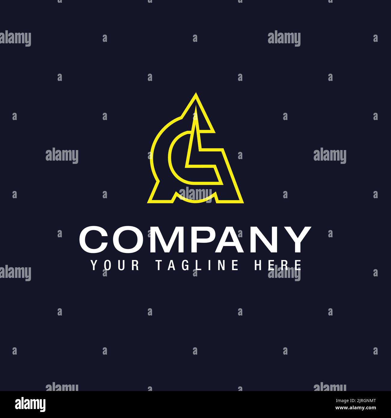 A G logo concept, initial AG or GA vector illustration Stock Vector ...