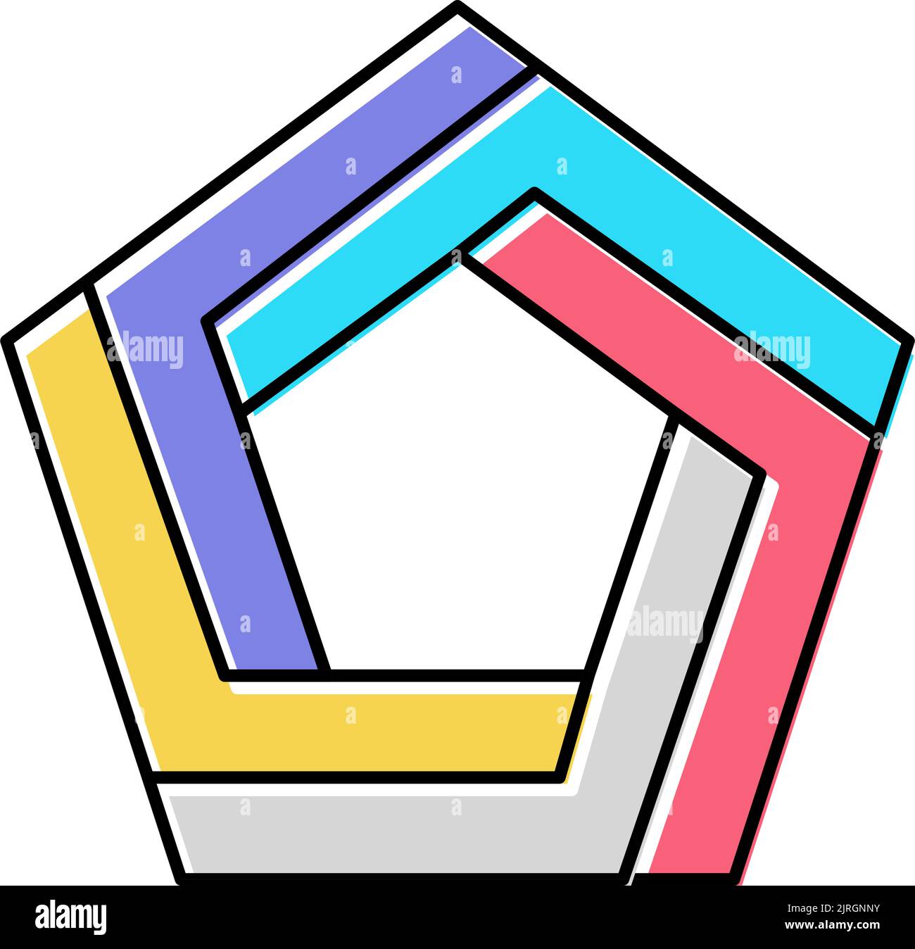 magic impossible geometric shape color icon vector illustration Stock ...