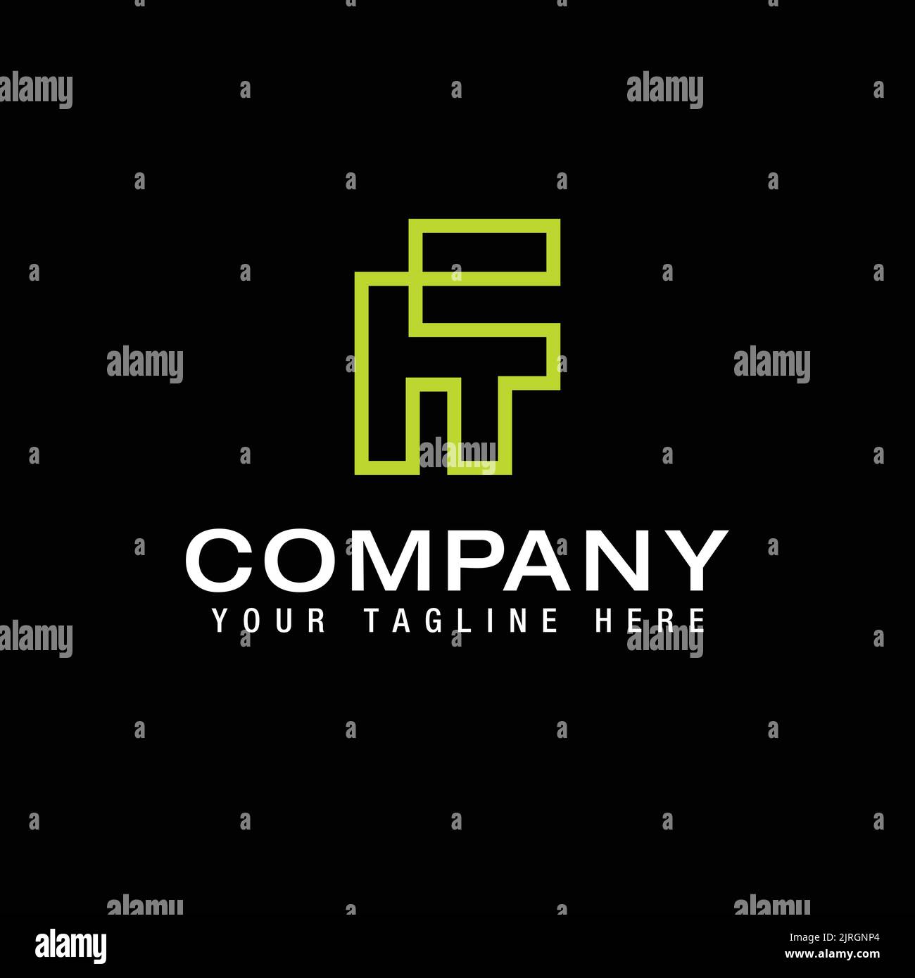 Alphabet letters Initials Monogram FH HF F and H Logo Line Design ...