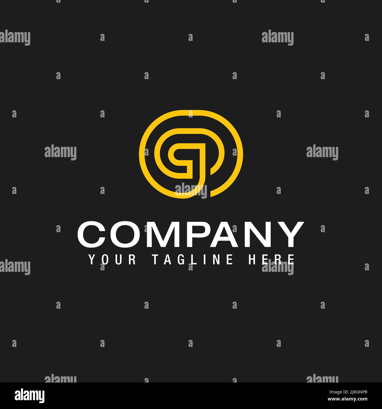 Initial letter GD DG or alphabet O Vector logo design Stock Vector ...