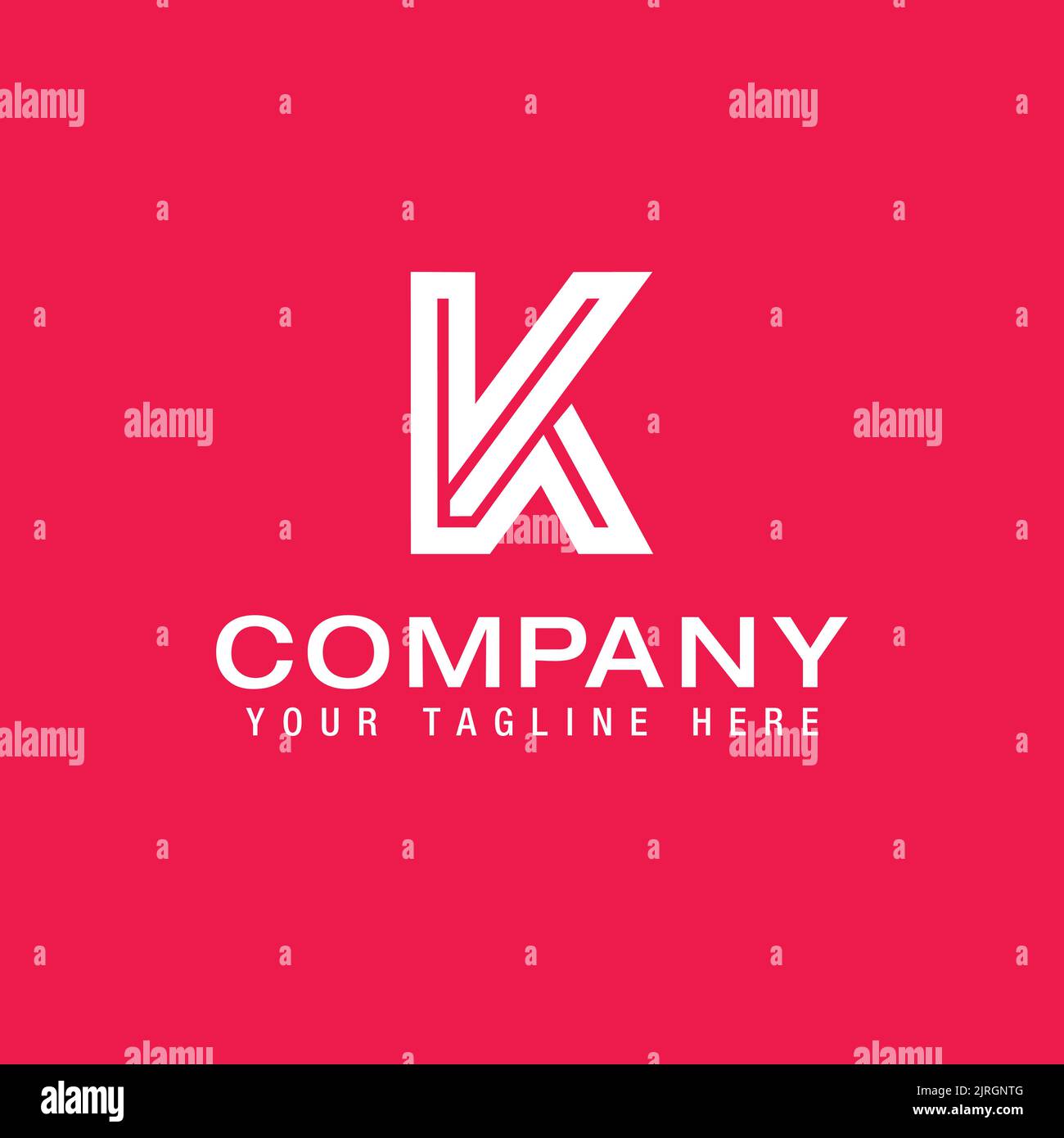 Abstract Combinations Letter of V and K Logo Design Template Vector ...