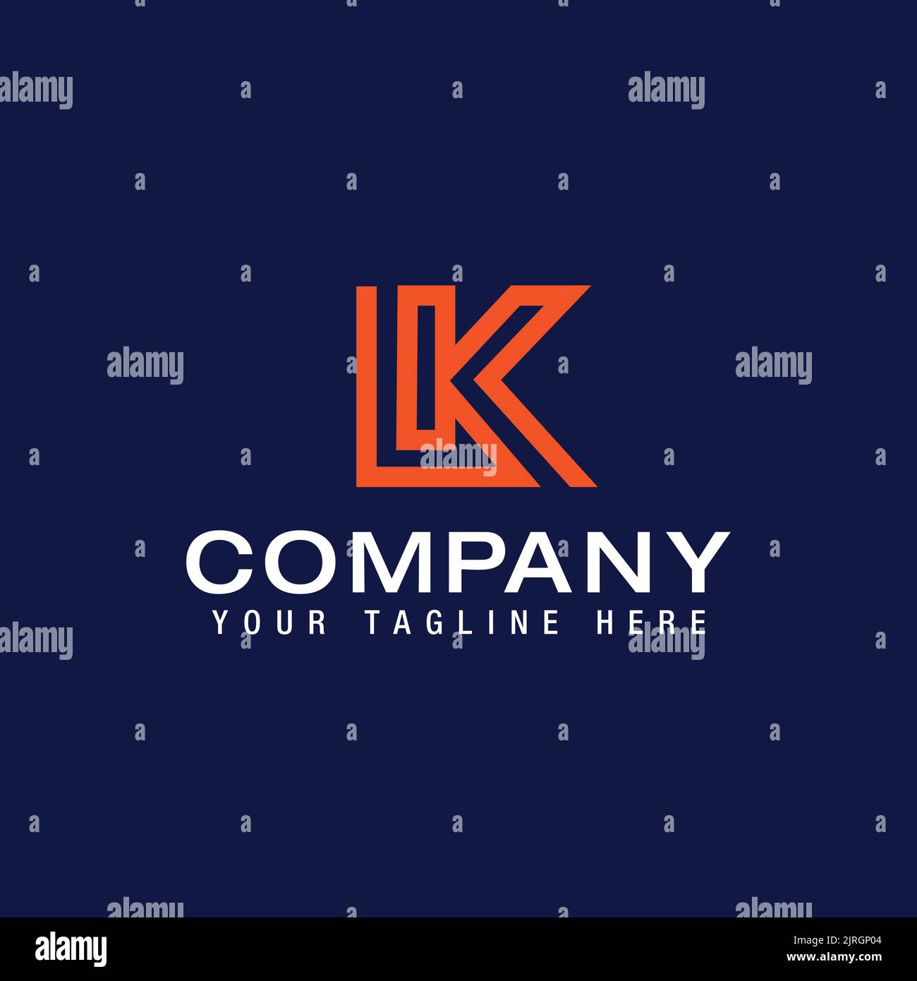 initial LK letter Logo Line Design Template Vector Stock Vector Image ...