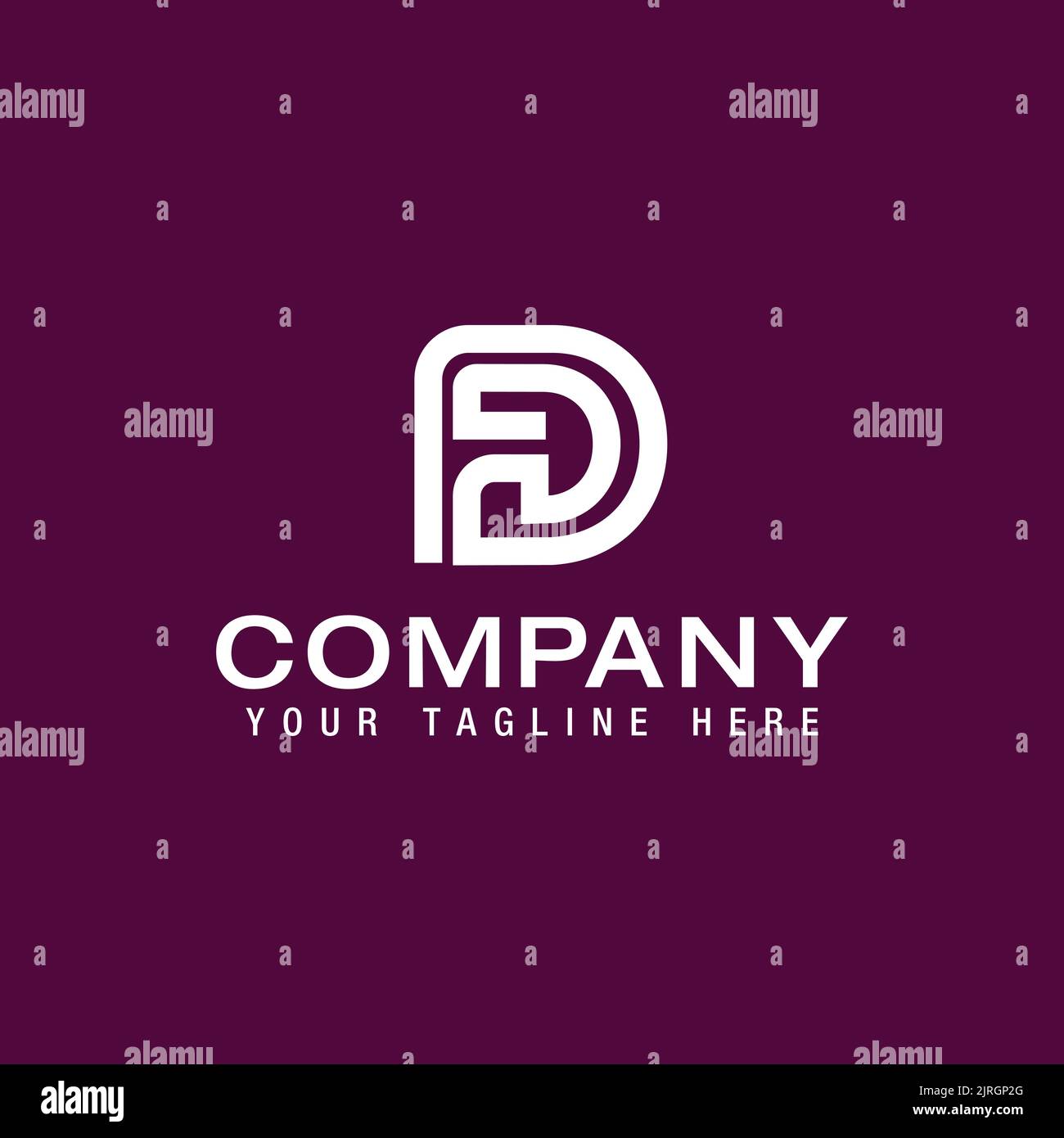 D letter line style brand Logo Line Design Template Vector Stock Vector ...