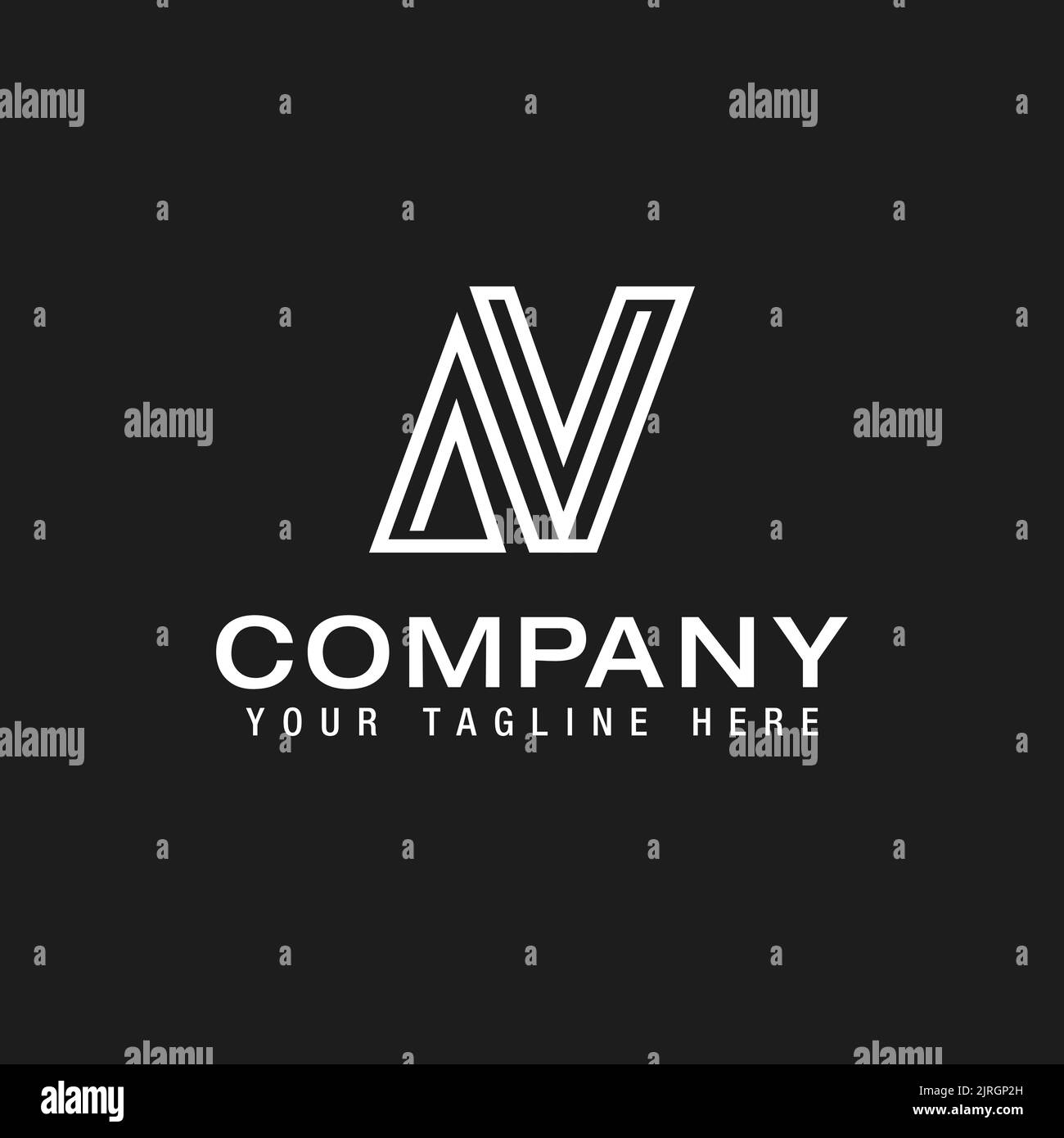 initial letter av Logo Line Design Template Vector Stock Vector Image & Art - Alamy