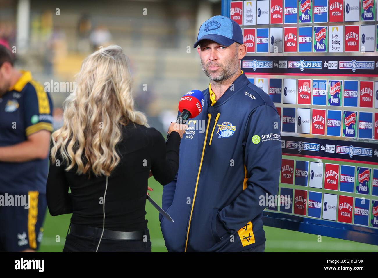 Rohan Smith Head Coach of Leeds Rhinos being interviewed by Jenna ...