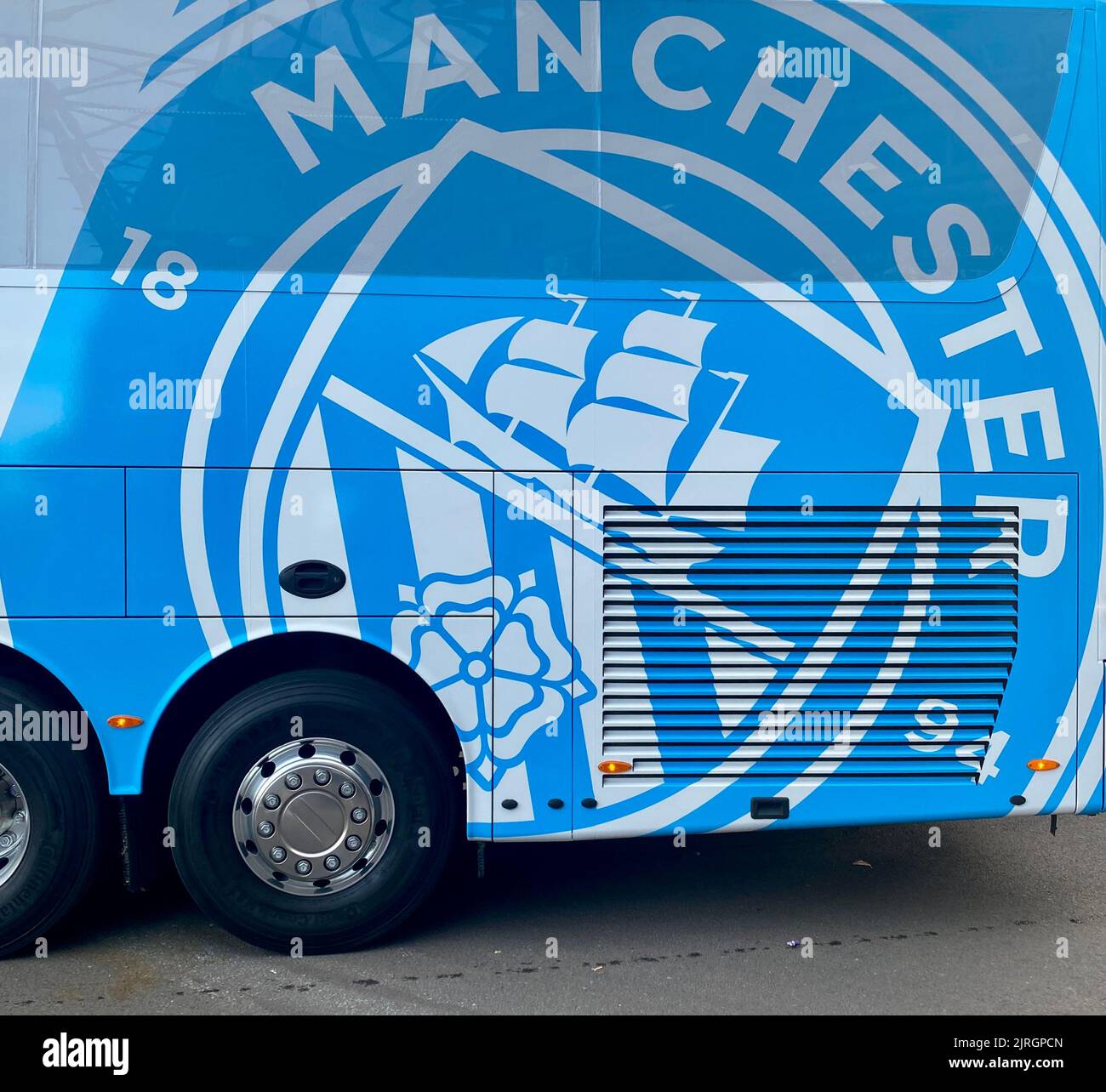 Manchester City Team Bus Stock Photo - Alamy