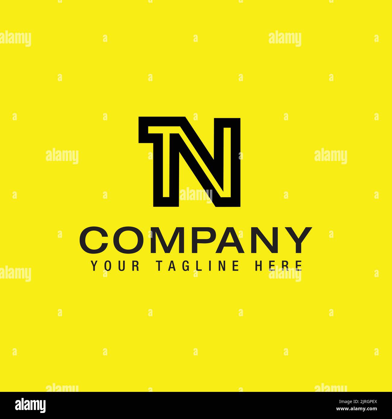 Alphabet TN monogram logo. Initial TN NT Logo Line Design Template ...