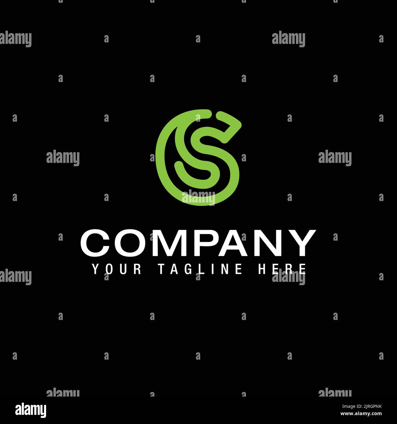 Letter CS Logo Design Using letter C and S CS Monogram Stock Vector ...