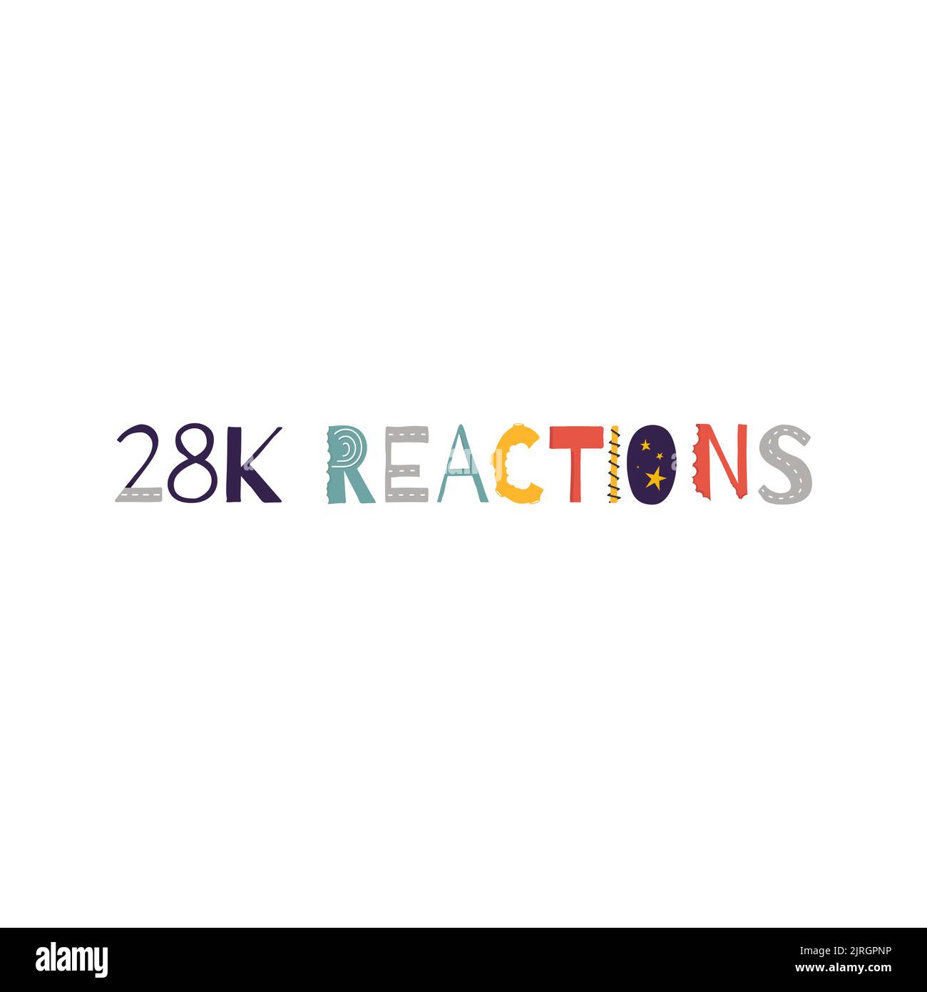 28k reactions vector art illustration celebration sign label with ...