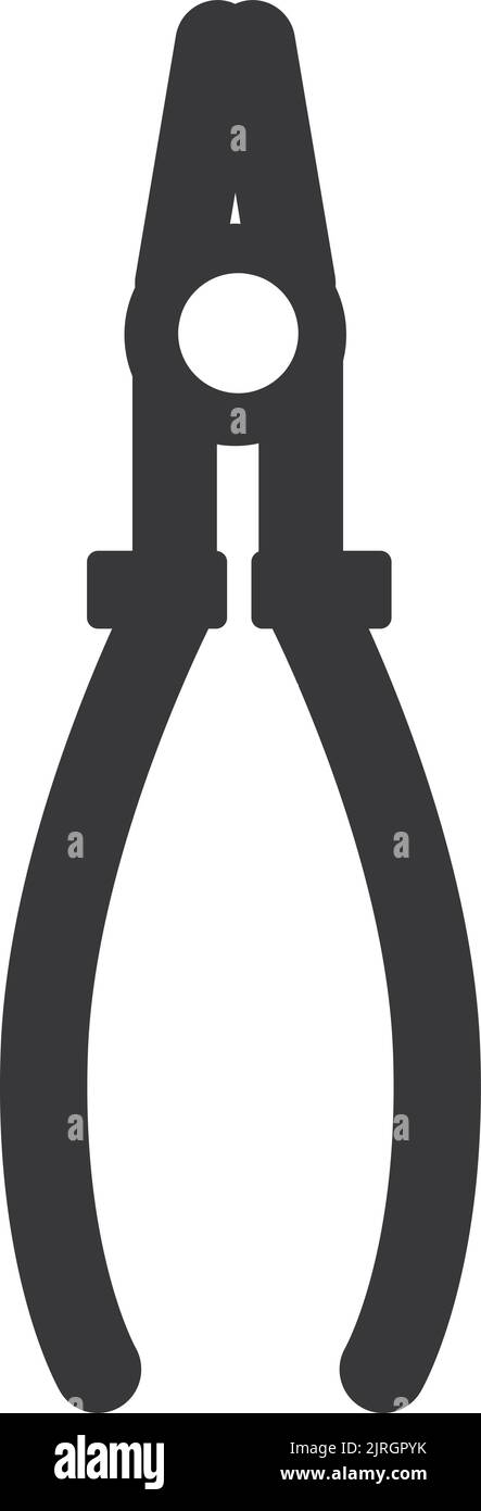 Pliers black icon. Diy hardware tool symbol Stock Vector Image & Art ...
