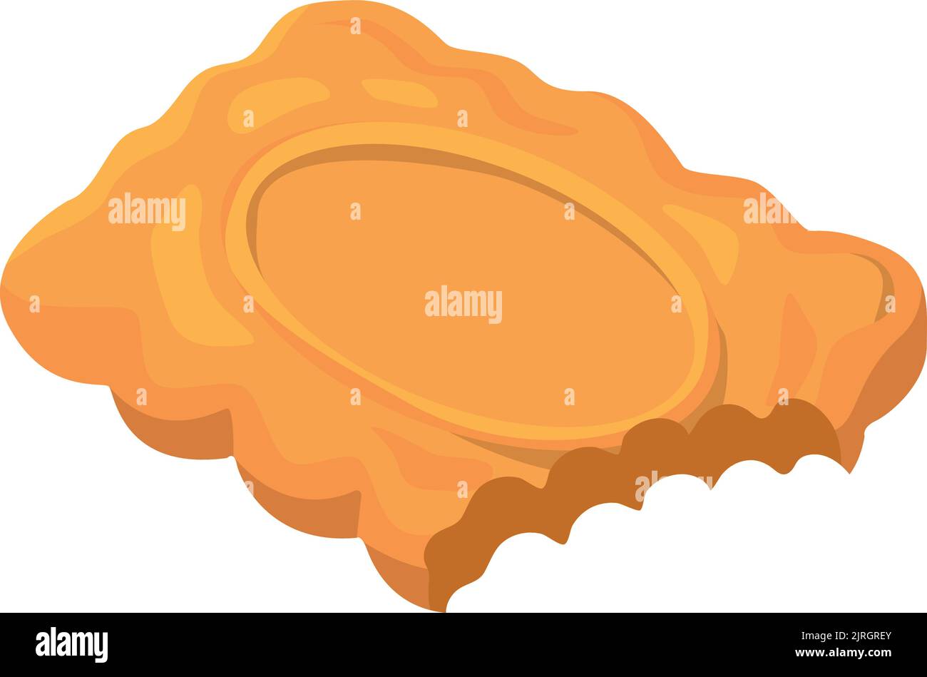 Eaten cookie. Cartoon square biscuit with bite marks Stock Vector Image ...