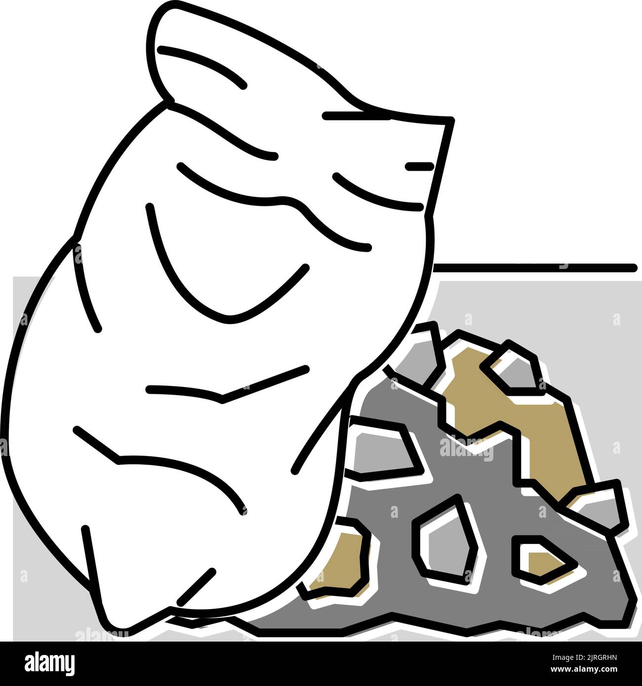 construction debris removal color icon vector illustration Stock Vector ...