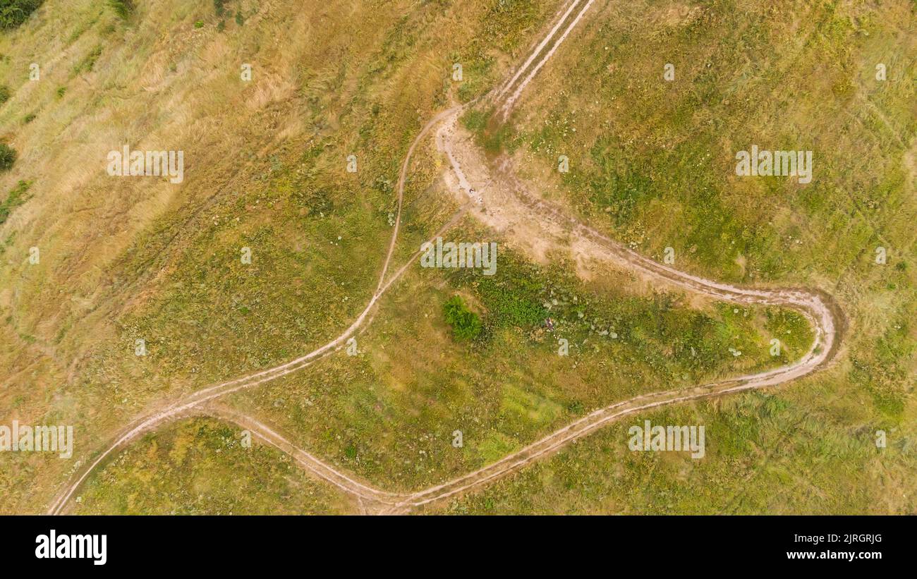 Extensive rural landscape with patches of fields, orchards and hedges ...