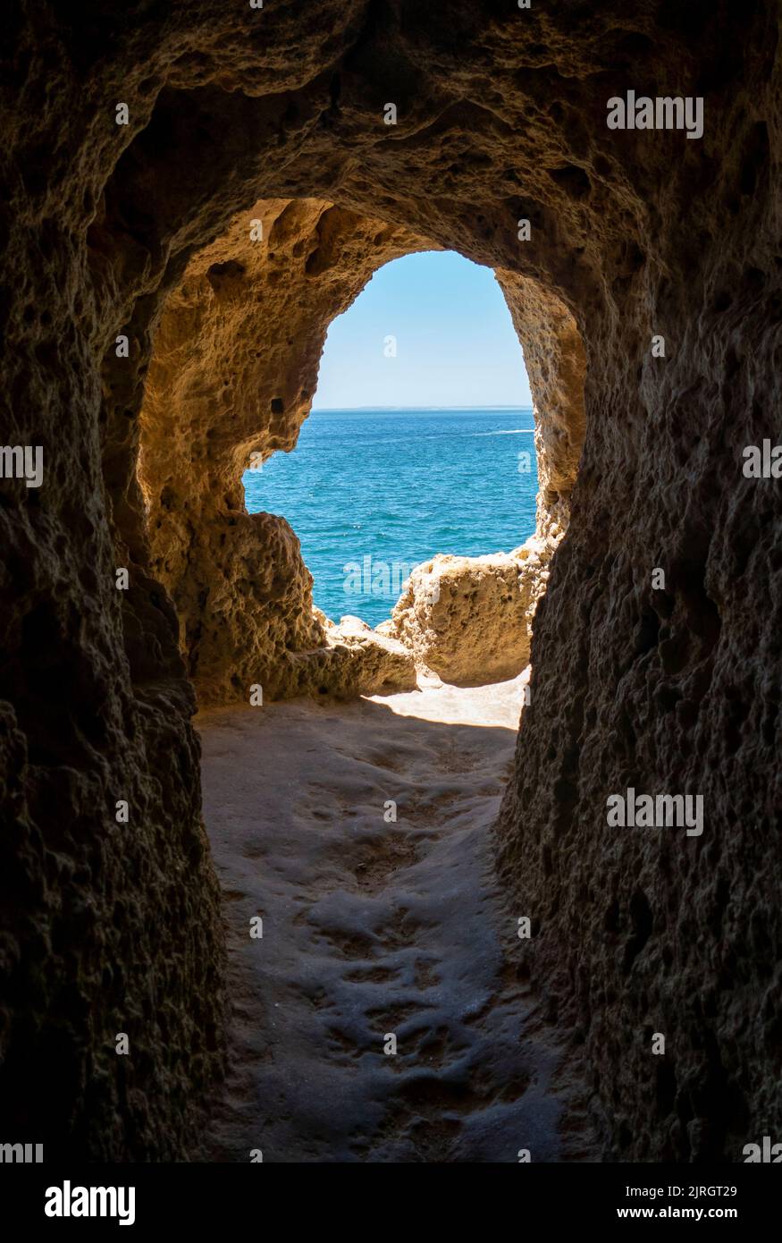 The natural caves exists in Algar Seco, Carvoeiro, Algarve - Portugal ...