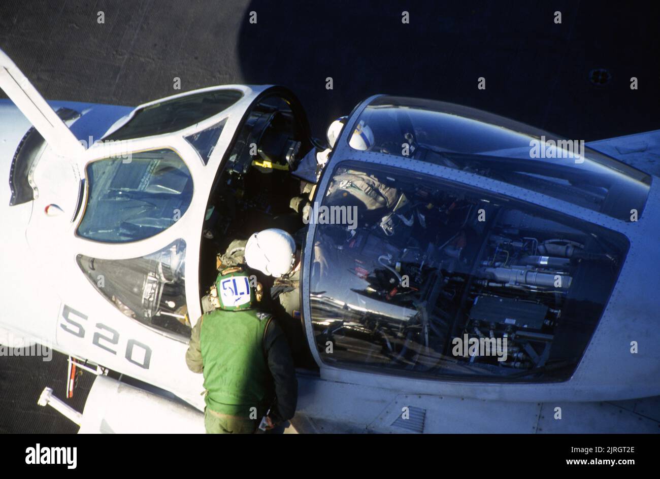 Pilots in the cockpit of their Grumman A-6 Intruder Stock Photo - Alamy
