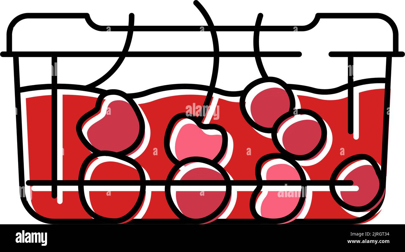 packed cherry color icon vector illustration Stock Vector Image & Art ...