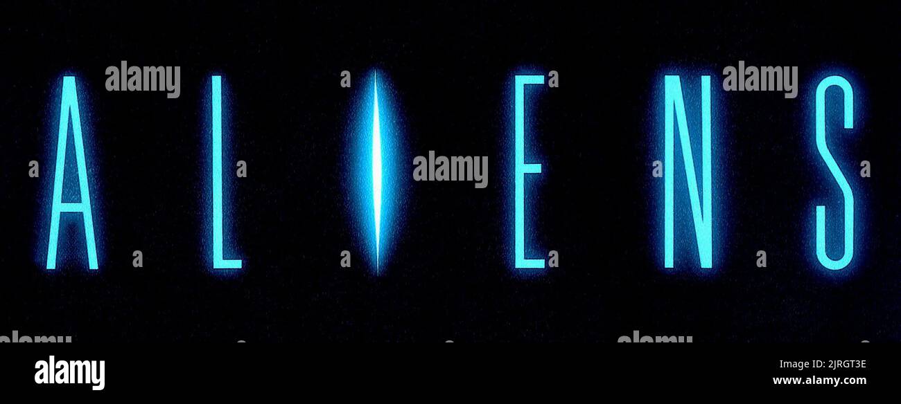 TITLE LOGO, ALIENS, 1986 Stock Photo - Alamy
