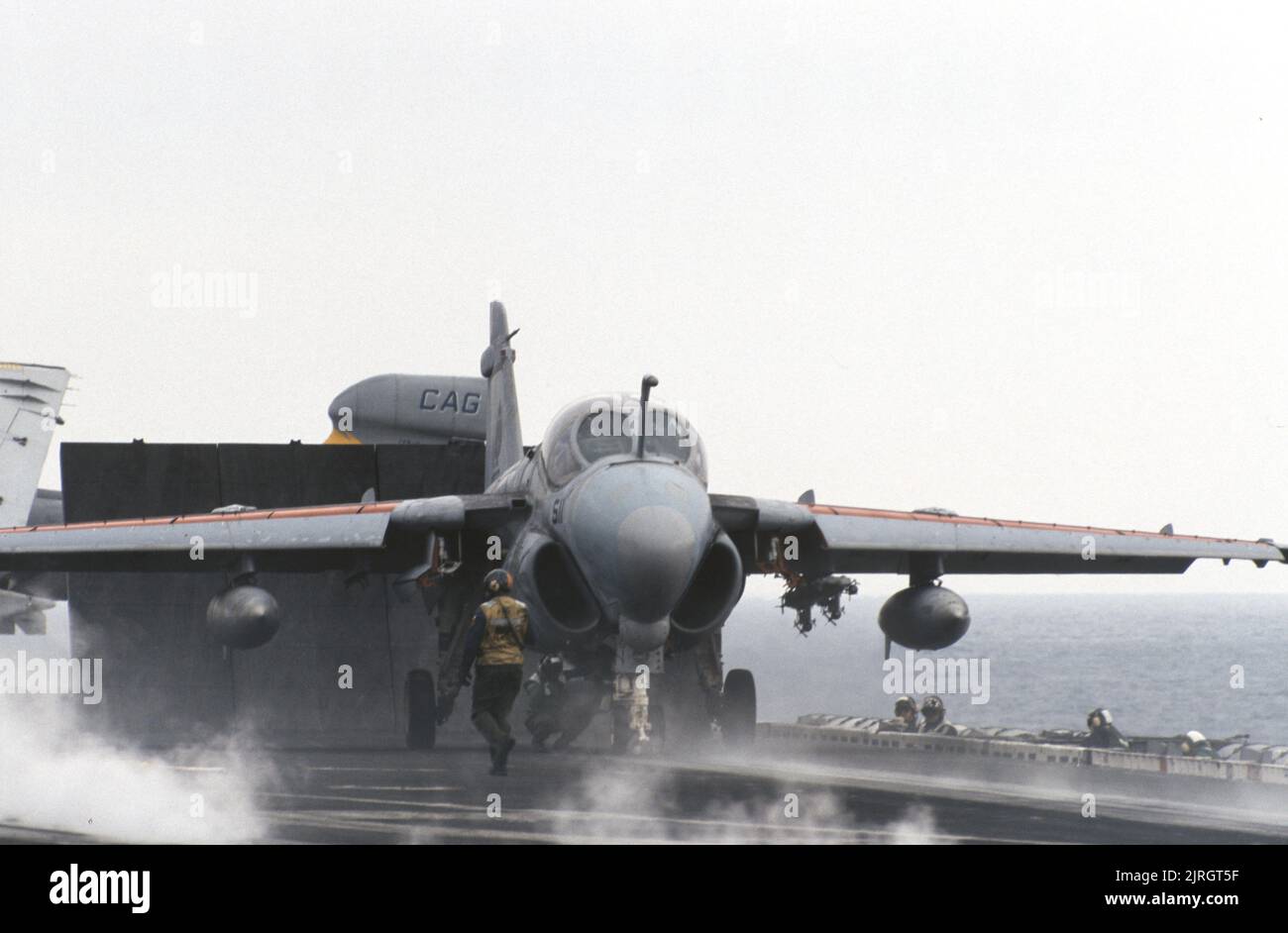 Grumman A-6 Intruder on the number two catapult Stock Photo - Alamy