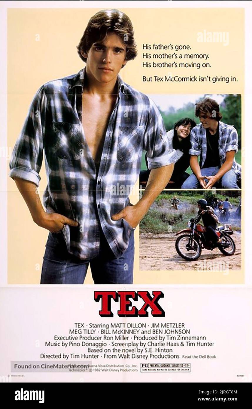 MATT DILLON POSTER, TEX, 1982 Stock Photo - Alamy