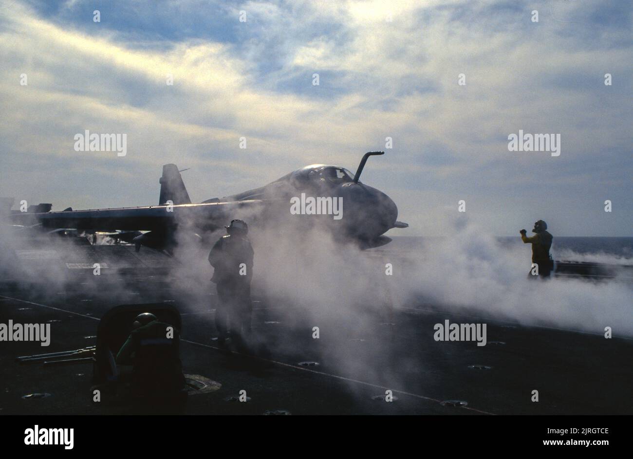 Grumman A-6 Intruder on the catapult Stock Photo - Alamy