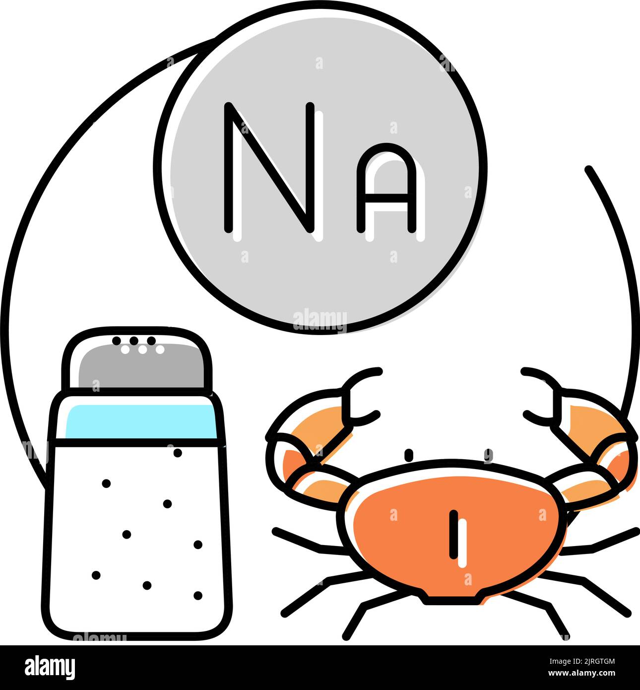 vitamin na color icon vector illustration Stock Vector Image & Art - Alamy