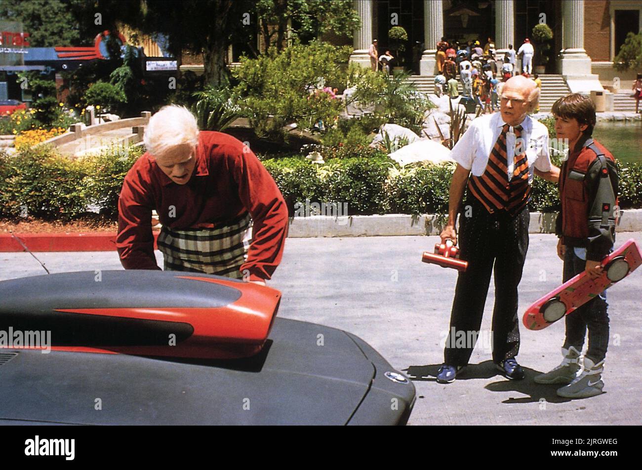 THOMAS F. WILSON, MICHAEL J. FOX, BACK TO THE FUTURE PART II, 1989 ...