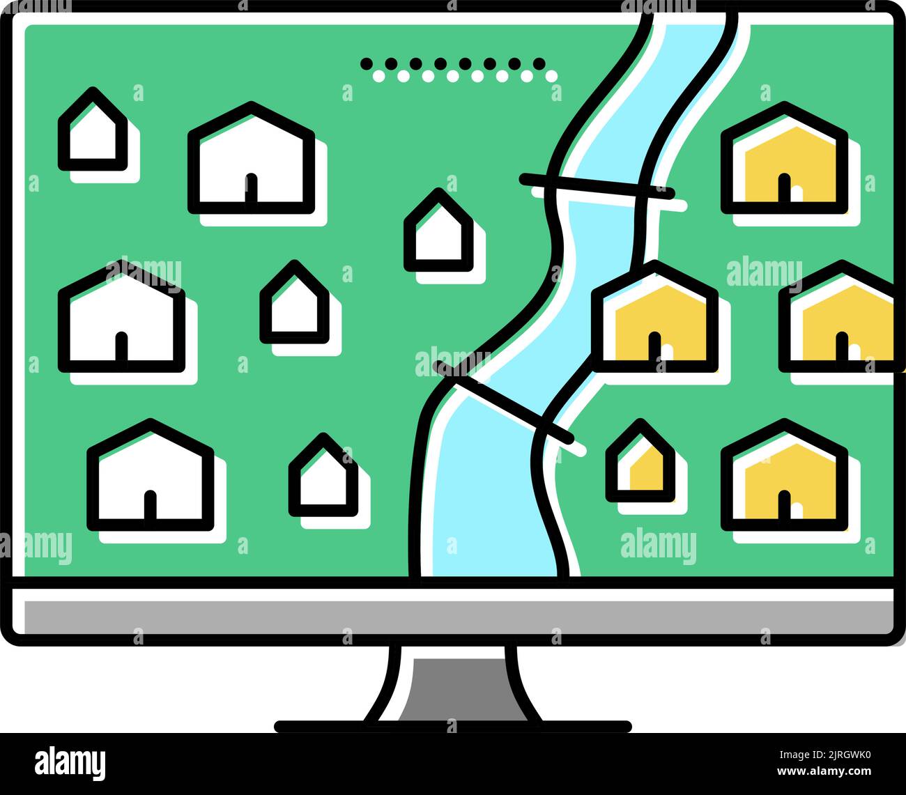 strategy video game color icon vector illustration Stock Vector Image ...