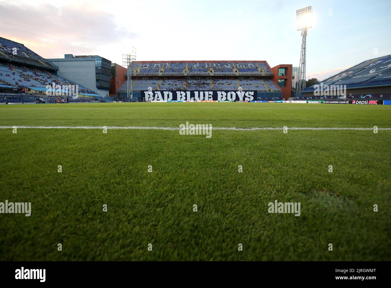 General view of Maksimir Stadium prior UEFA Champions League Play-Off ...