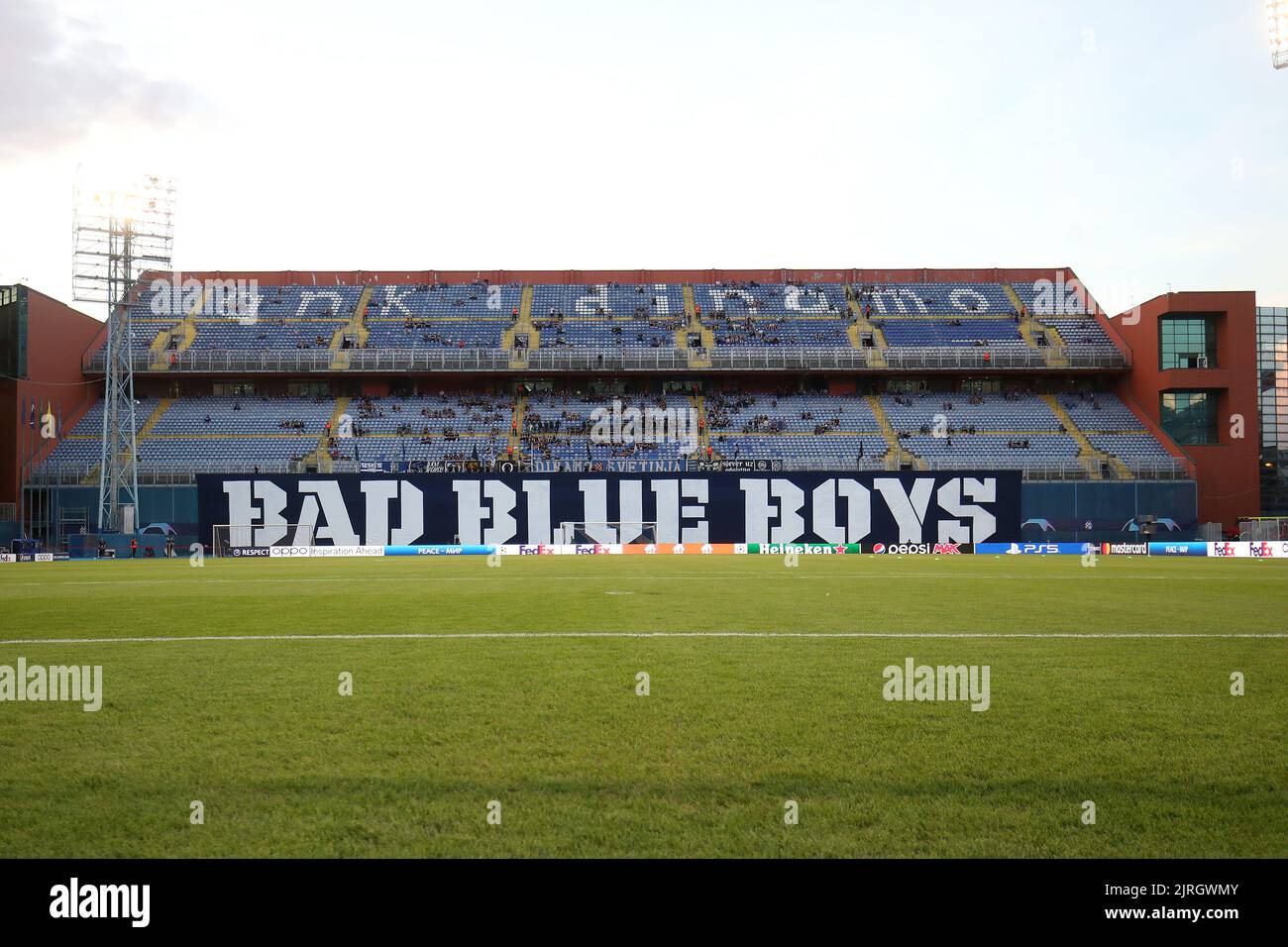 General view of Maksimir Stadium prior UEFA Champions League Play-Off ...