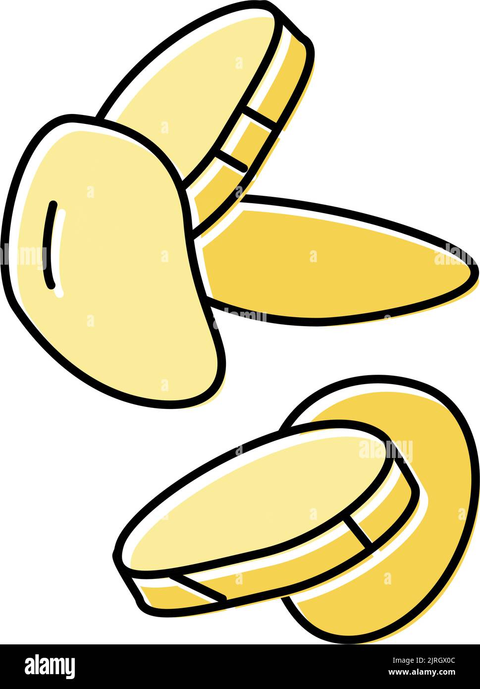 potato slice food cut color icon vector illustration Stock Vector Image ...